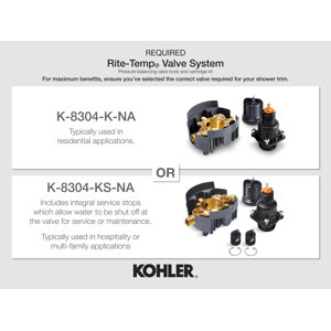 Kohler K-8304-K-NA Kohler Rite-Temp 1/2" Pressure-Balancing Rough-In ...