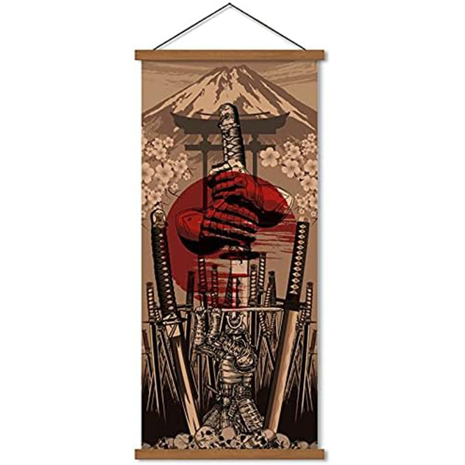 Red Barrel Studio® Wall Art Armor Samurai Sword Poster Print On Canvas ...