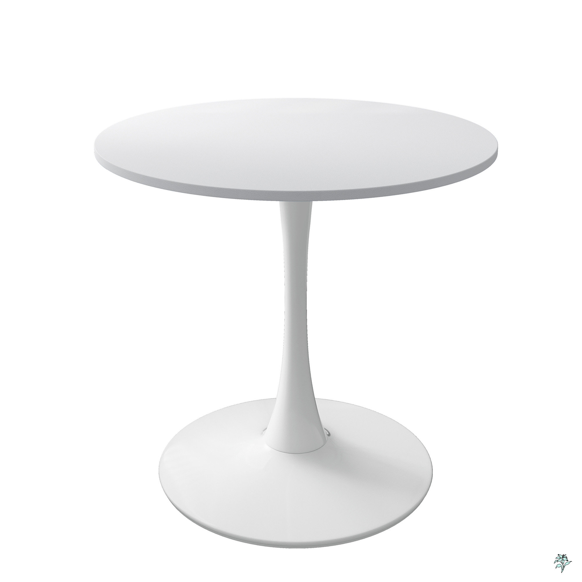 Latitude Run® Round Dining Table With Round MDF Table Top,Metal Base ...