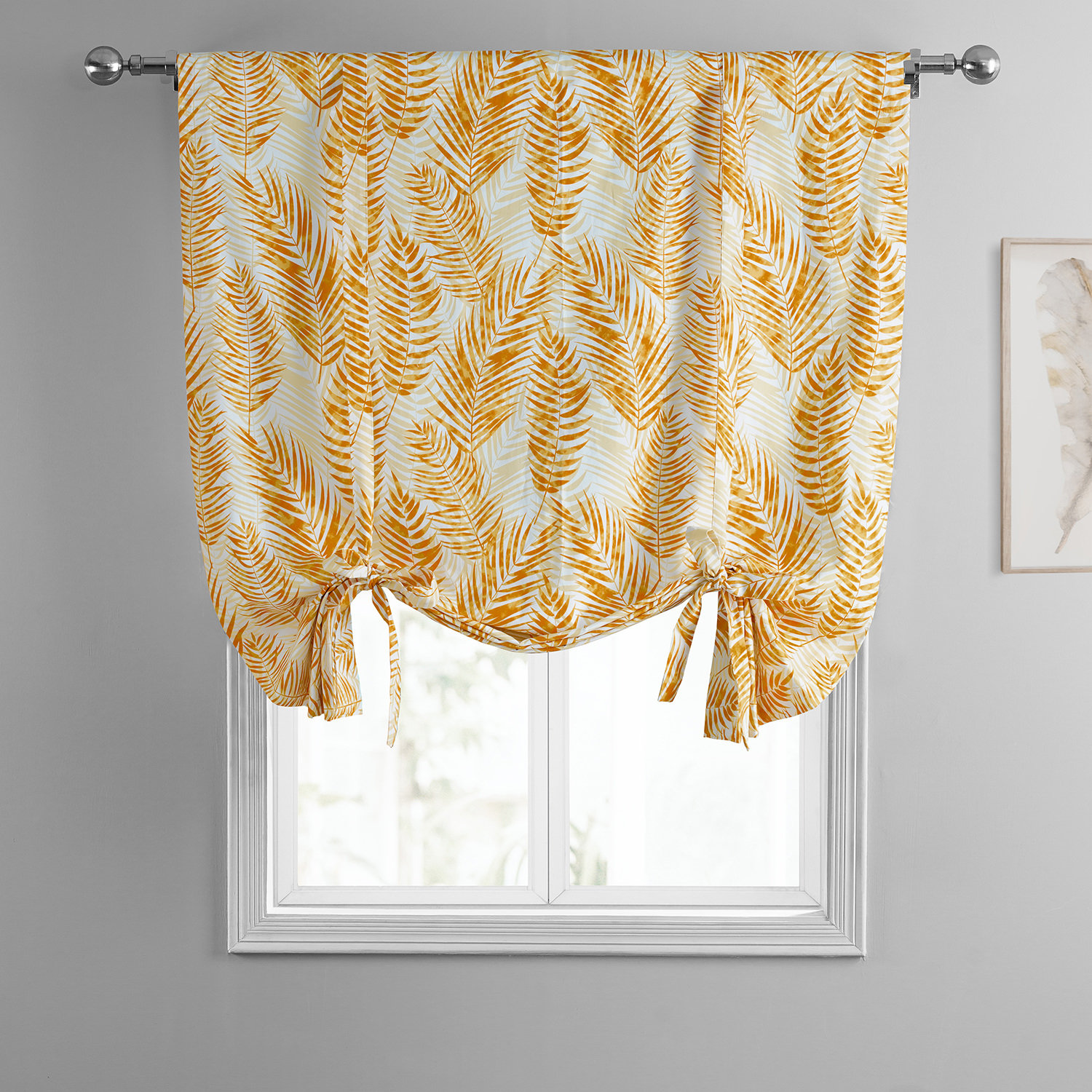Bay Isle Home™ Kupala Printed Cotton Room Darkening Tie-Up Window Shade ...