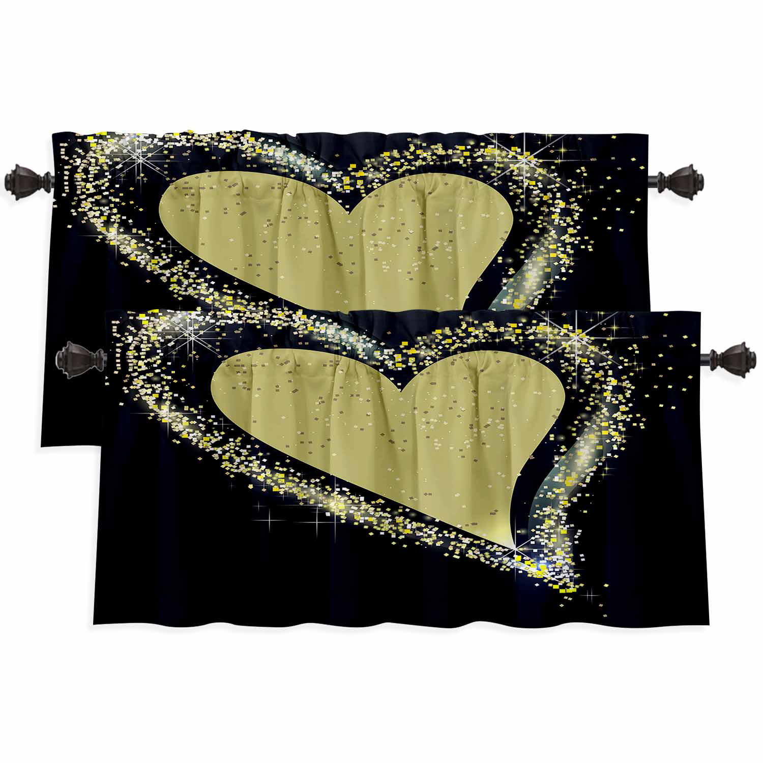 Ophelia & Co. Purple 52"W Sequin Glittering Party Bling Window Valance ...