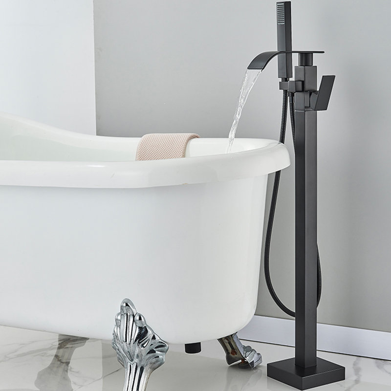 Senlesen Freestanding Bathtub Faucet Floor Mount Tub Filler Mixer Taps ...
