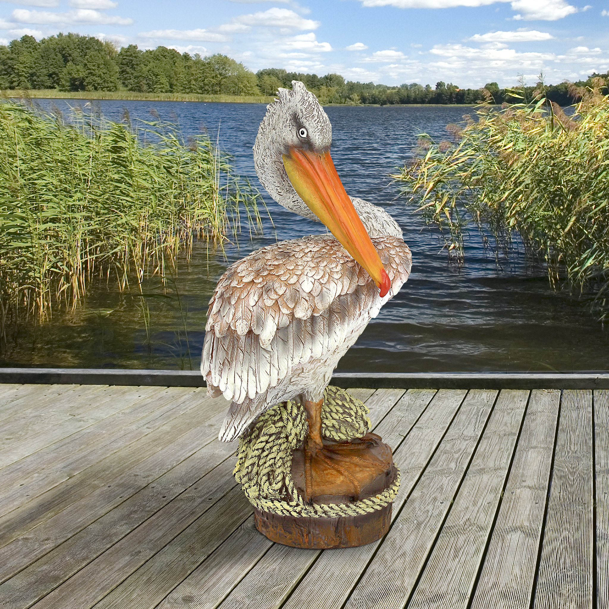 Design Toscano Ocean Side Pier 51 Pelican Statue & Reviews | Wayfair