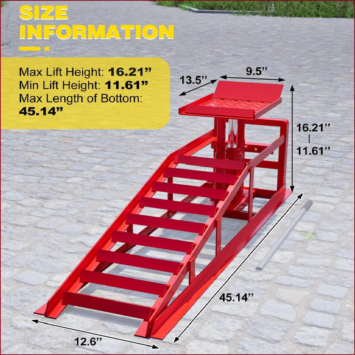babevy Hydraulic Car Ramps 11000 Lbs Capacity, 2-pack Heavy Duty Steel ...