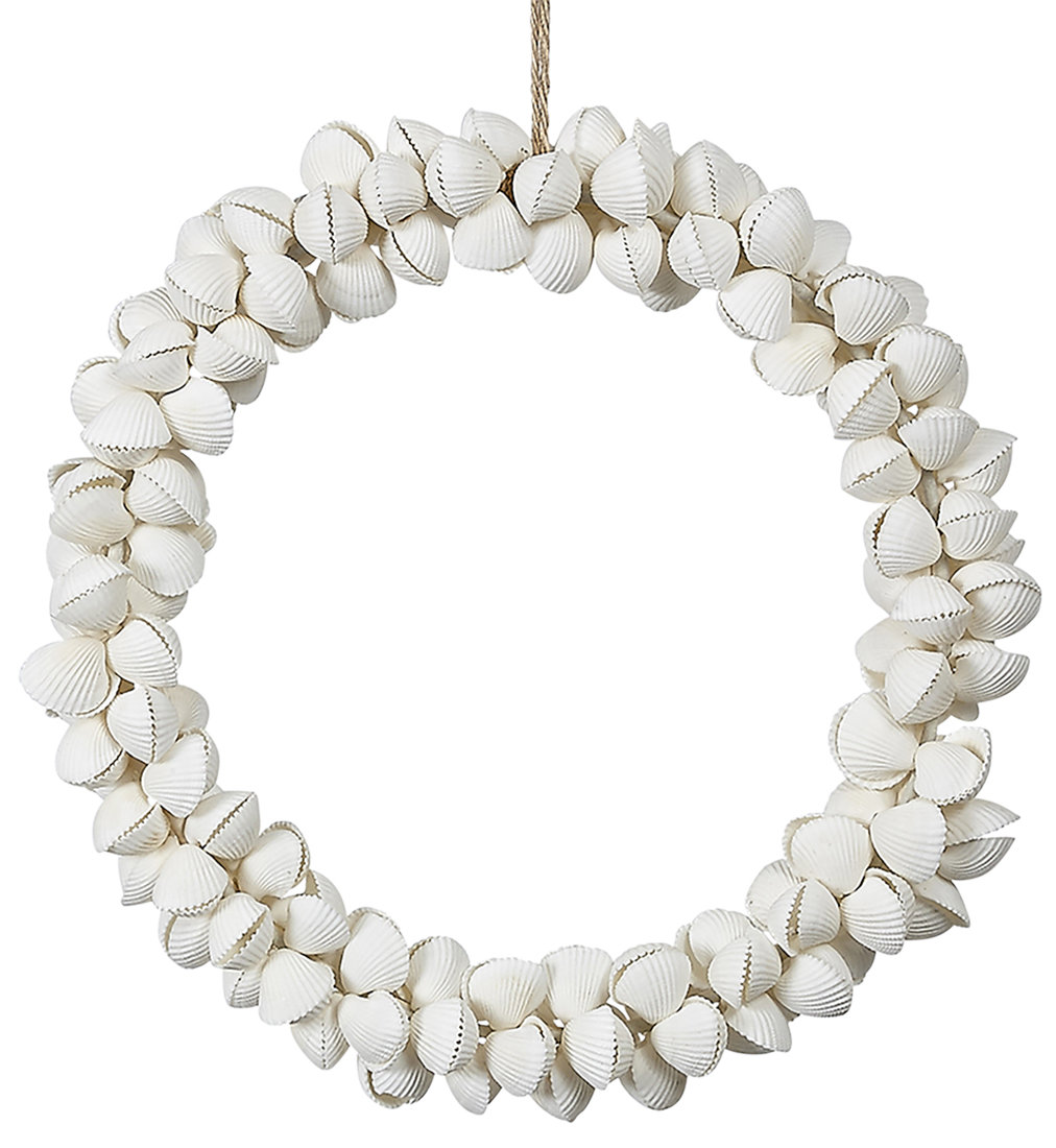 Rosecliff Heights Handcrafted Preserved Shell / Capiz 6'' Wreath | Wayfair