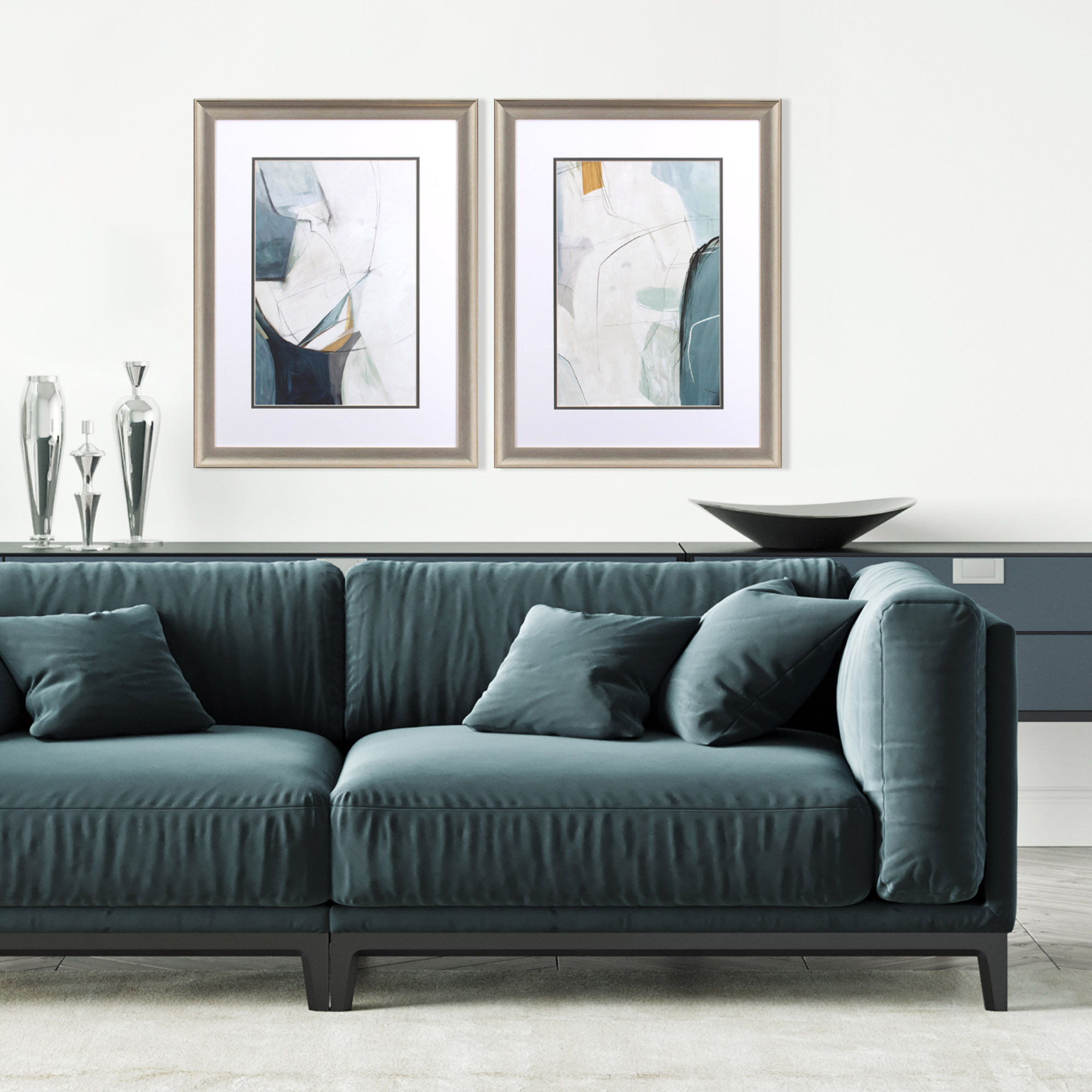 Ivy Bronx Kieron Merging Framed On Paper 2 Pieces by PI Studio Print ...