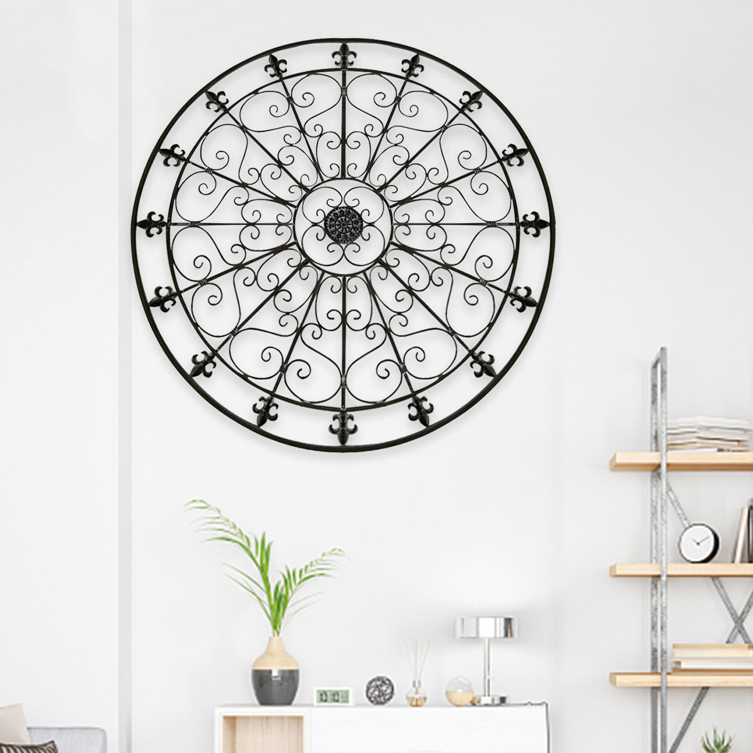 Darby Home Co 42"Dia Round Metal Wall Decor,Handmade Circle Design,in ...