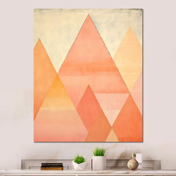 Wrought Studio " Peachy Pyramids Shapes " | Wayfair