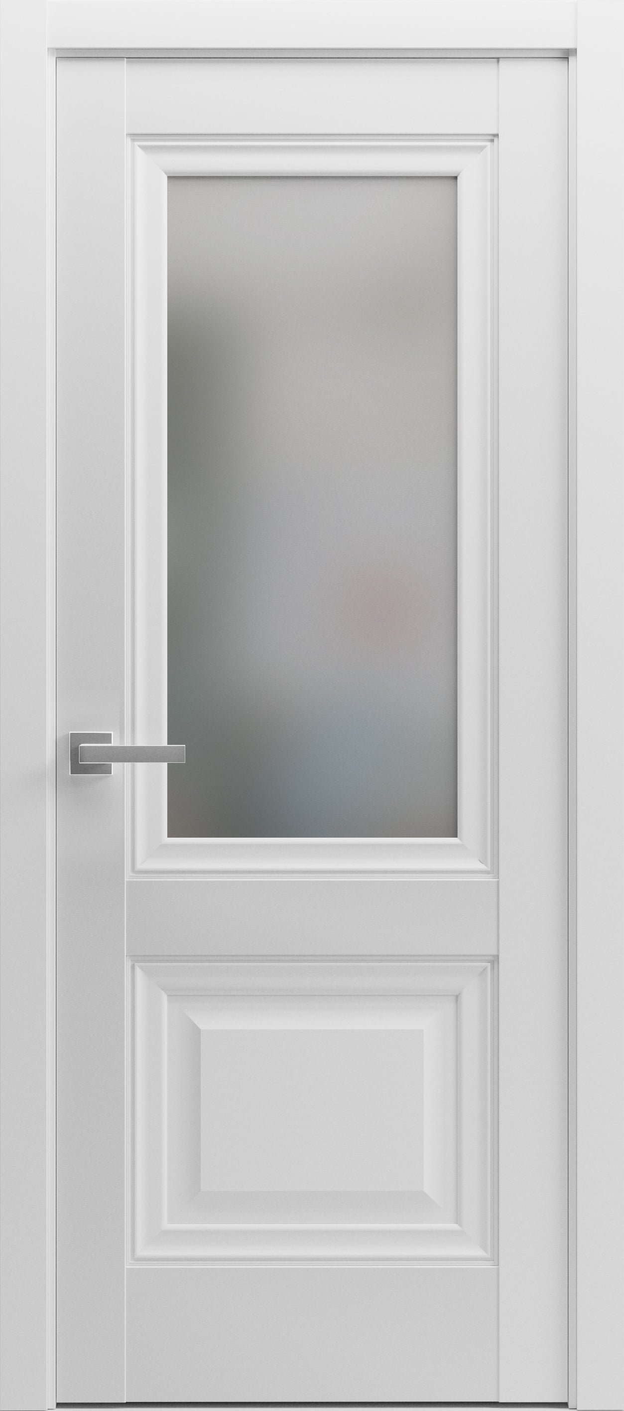 SARTODOORS Lucia Frosted Glass Paneled Wood Standard White Door | Wayfair