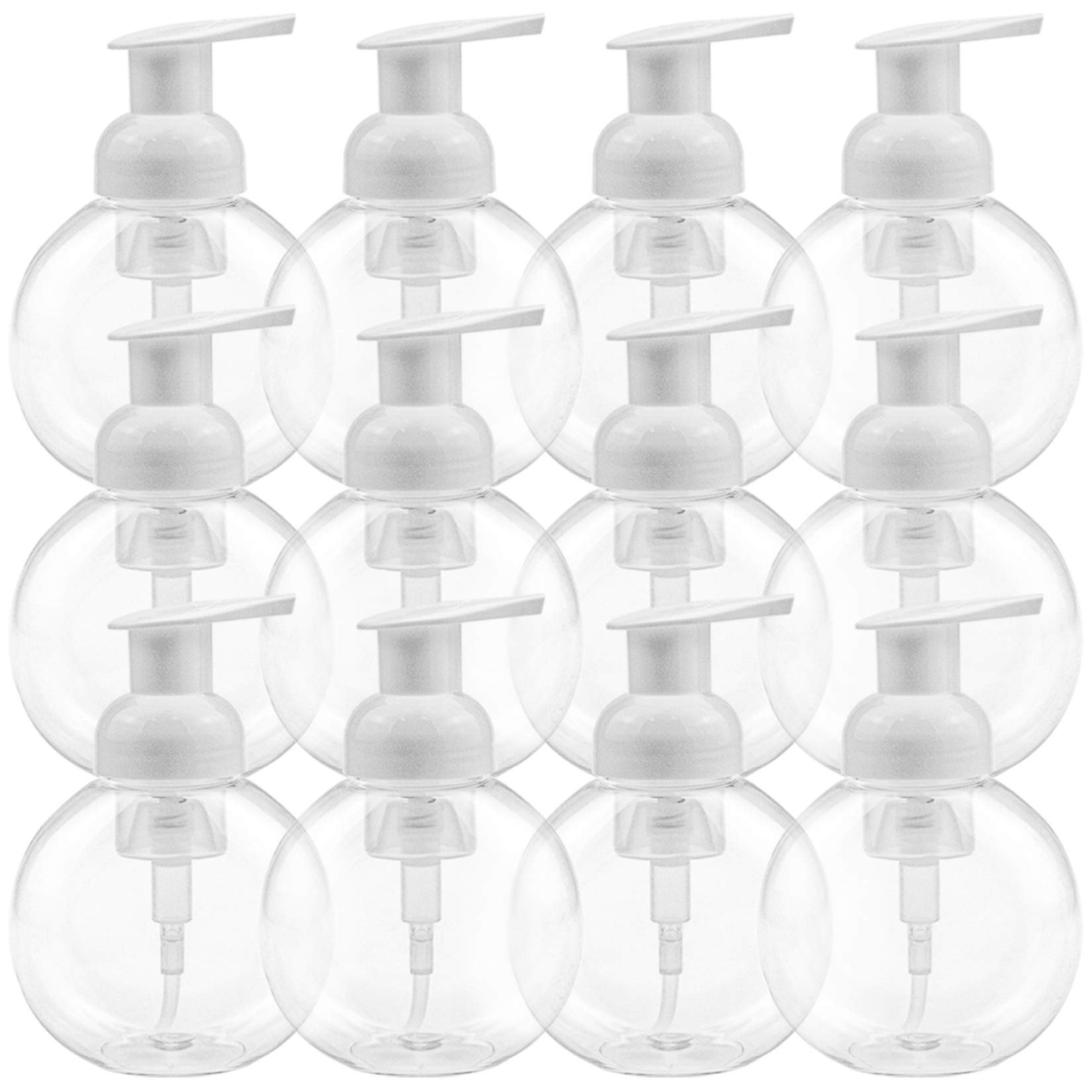 Rebrilliant Clear Foaming Soap Dispenser With White Pump, 8.5 Oz Pump ...