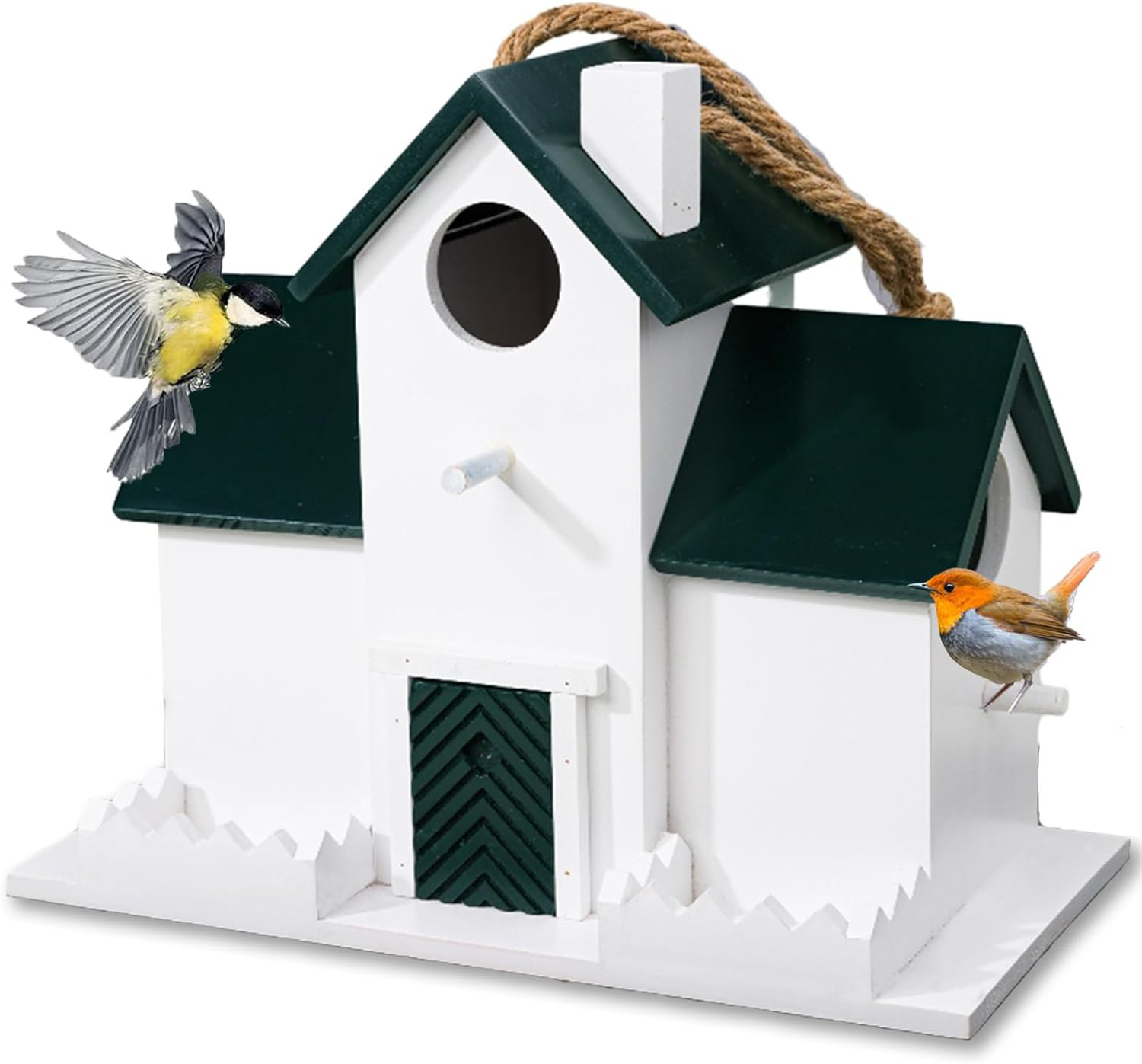 August Grove® Large Bird Houses For Outside, 3 Hole Outdoor Bird House ...