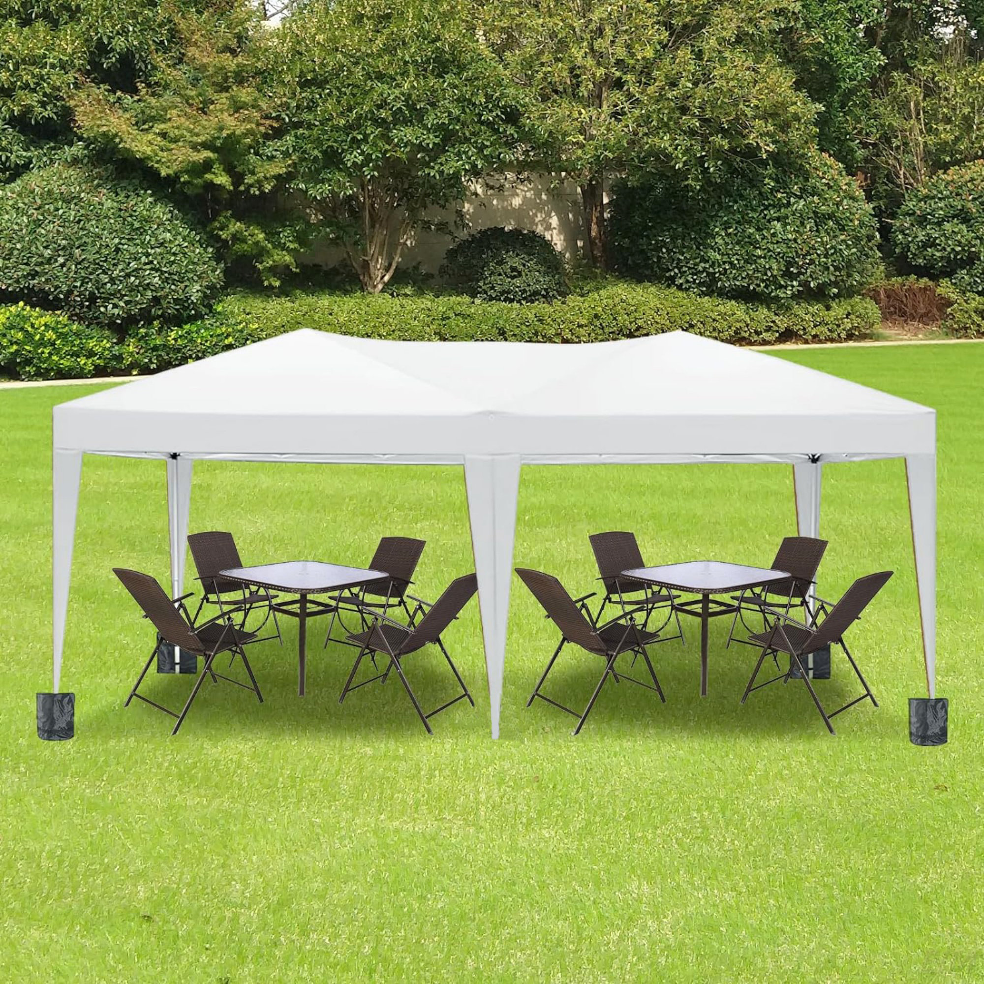 CHENGGUHENGXIN Folding Canopy With 6 Removable Sidewalls Outdoor Event Shelter UPF 50/ Gazebo ...