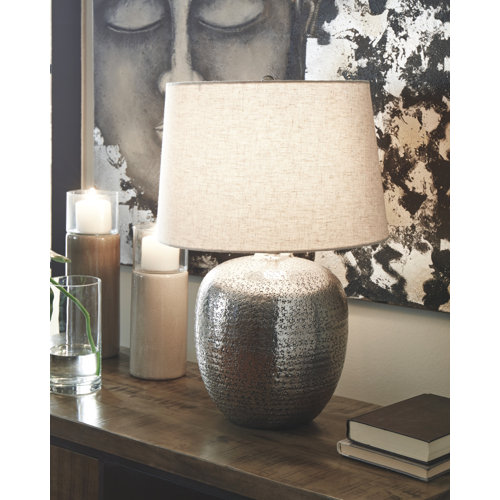 Pewter / Silver Table Lamps You'll Love | Wayfair