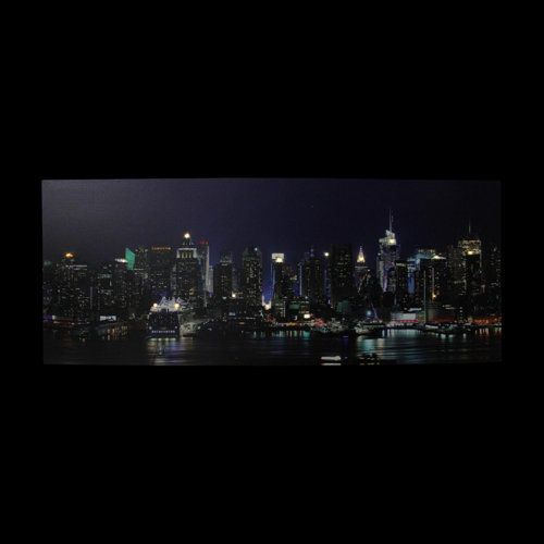 Northlight LED Lighted New York City Skyline Canvas Wall Art 15.75" x ...