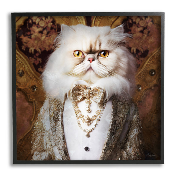 Stupell Industries Fancy Cat Portrait by Roozbeh | Wayfair