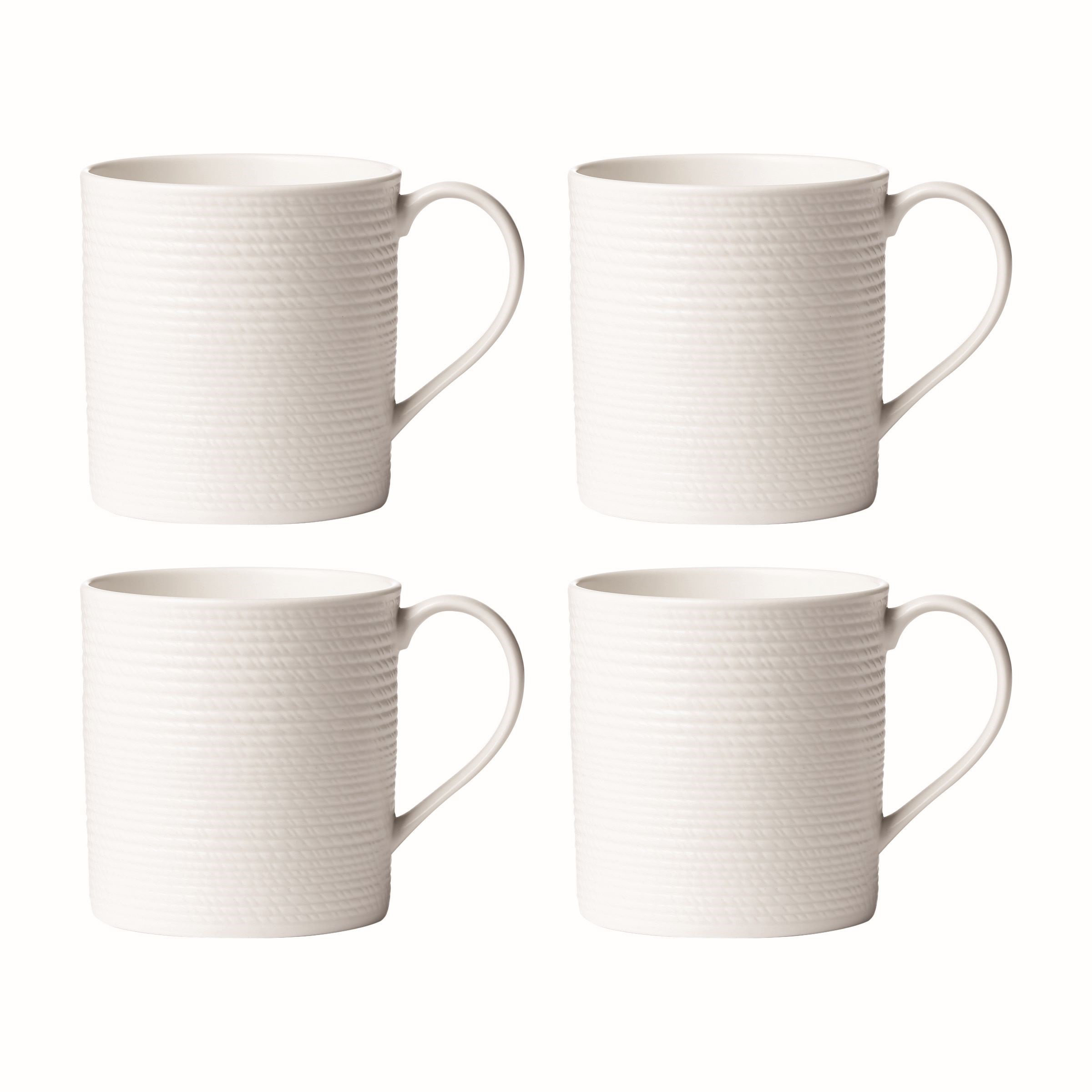 Lenox LX Collective White Mugs, Set of 4 | Wayfair