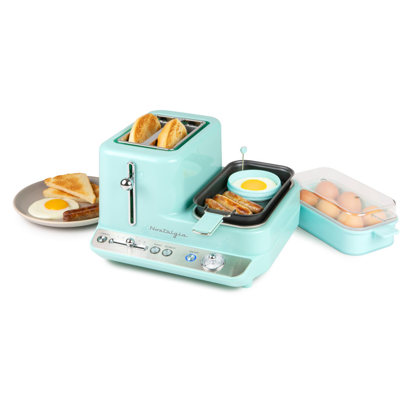 Nostalgia Retro 3-in-1 Breakfast Station, Aqua & Reviews - Wayfair Canada