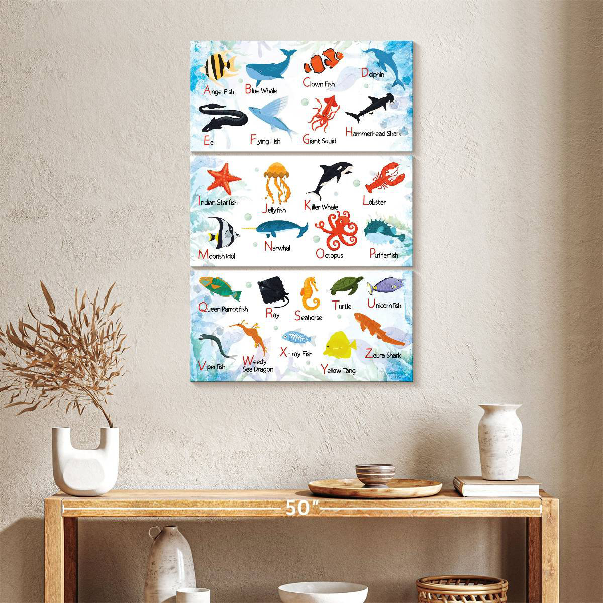 Zoomie Kids Ashelle Sea Life Alphabet Chart - Wayfair Canada