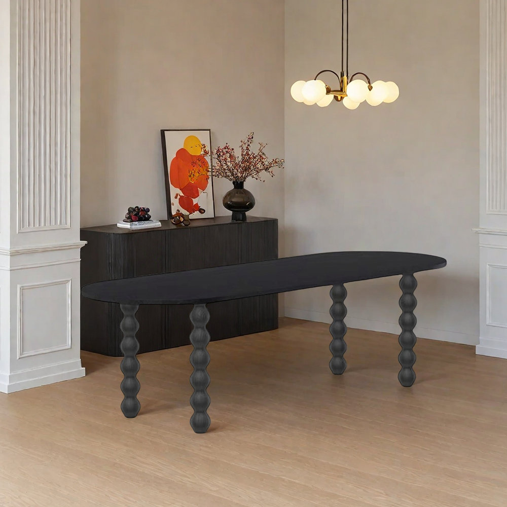 Bungalow Rose The Roman retro oval dining table is simple | Wayfair