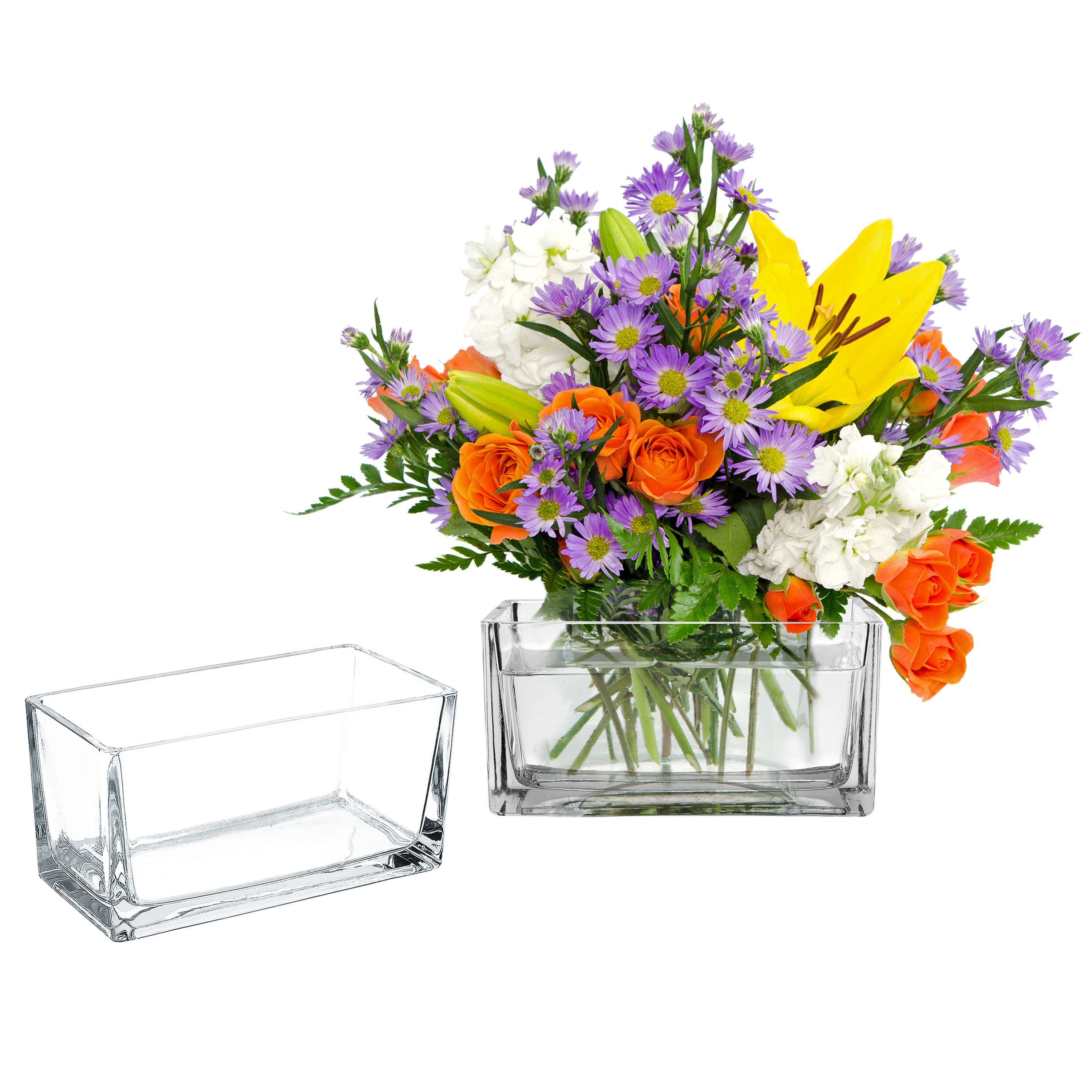 Rebrilliant Indoor Table Glass Flower Pot Planters | Wayfair