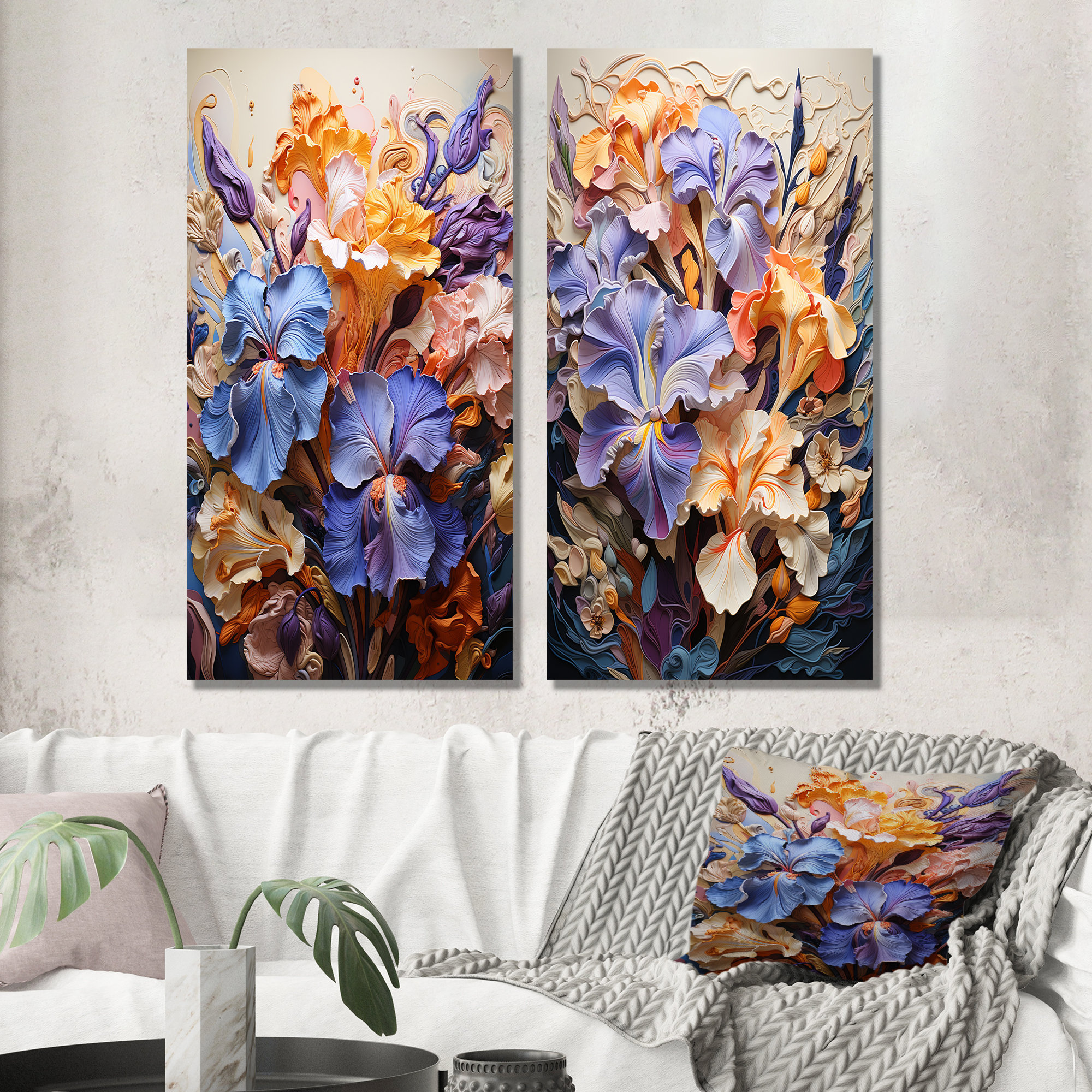 Winston Porter Colorful Graffiti Urban Oasis Irises - Irises Wall Decor ...