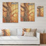 Lark Manor™ Tree Sycamores Peach Collage - Tree Sycamore Wood Panel ...