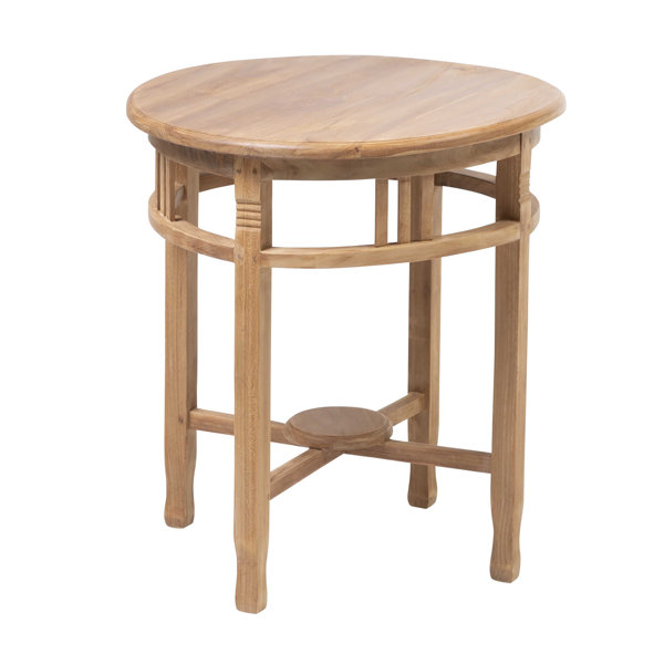 Evergreen Enterprises, Inc. Aleeccia Outdoor Round Teak Side Table ...