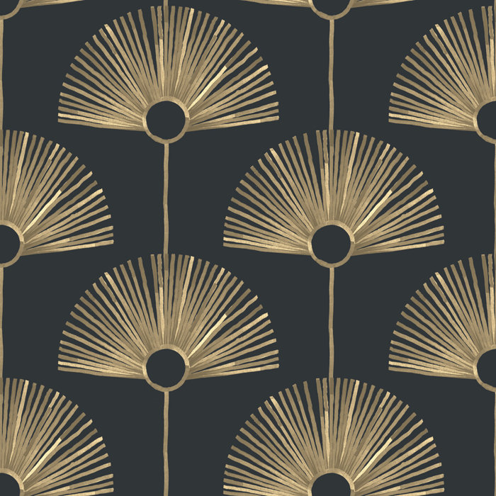 Deco Fan Modern Geometric Shapes Wallpaper | Joss & Main