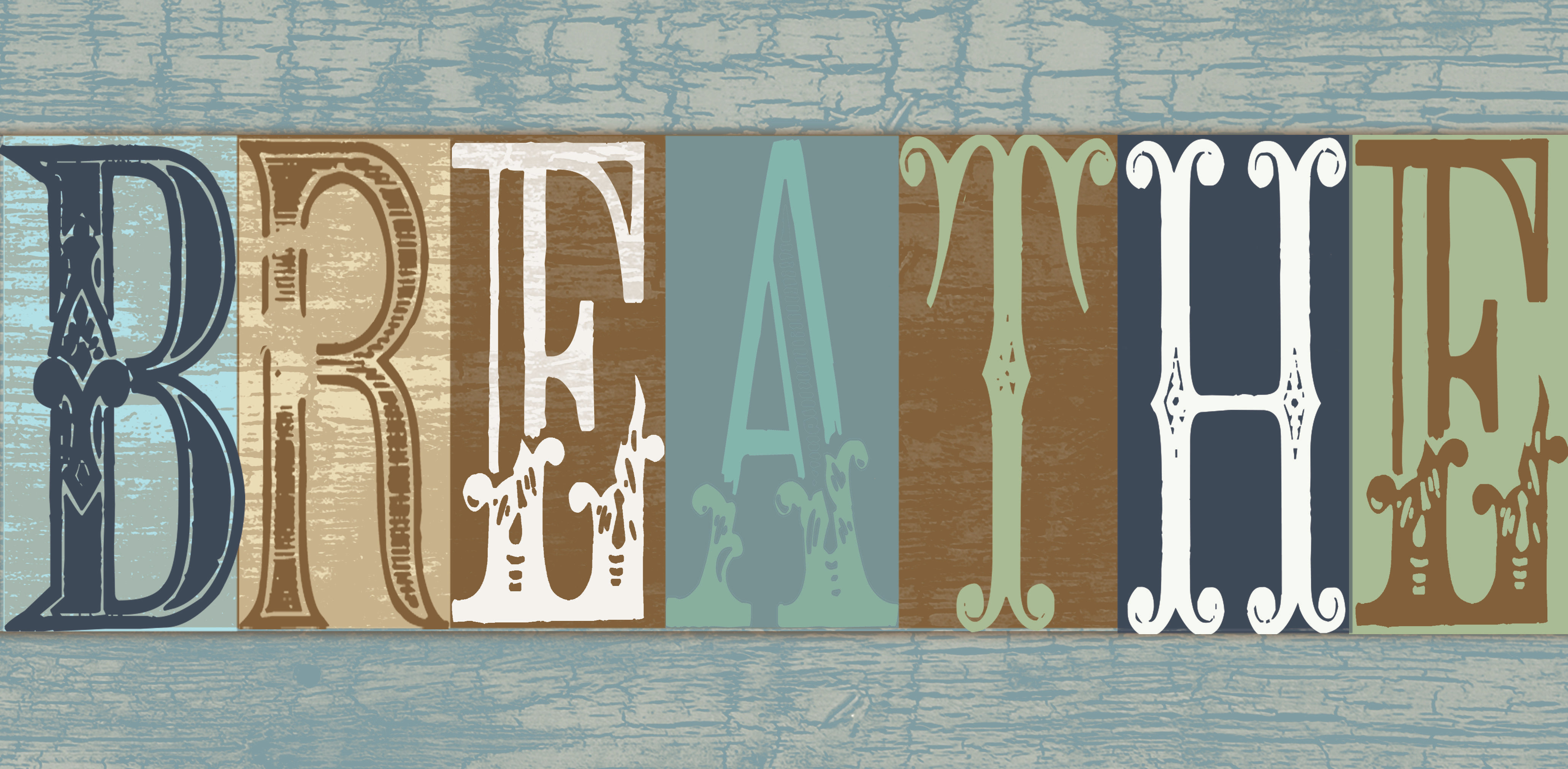 August Grove Breathe Sign - Textual Art Print | Wayfair.co.uk