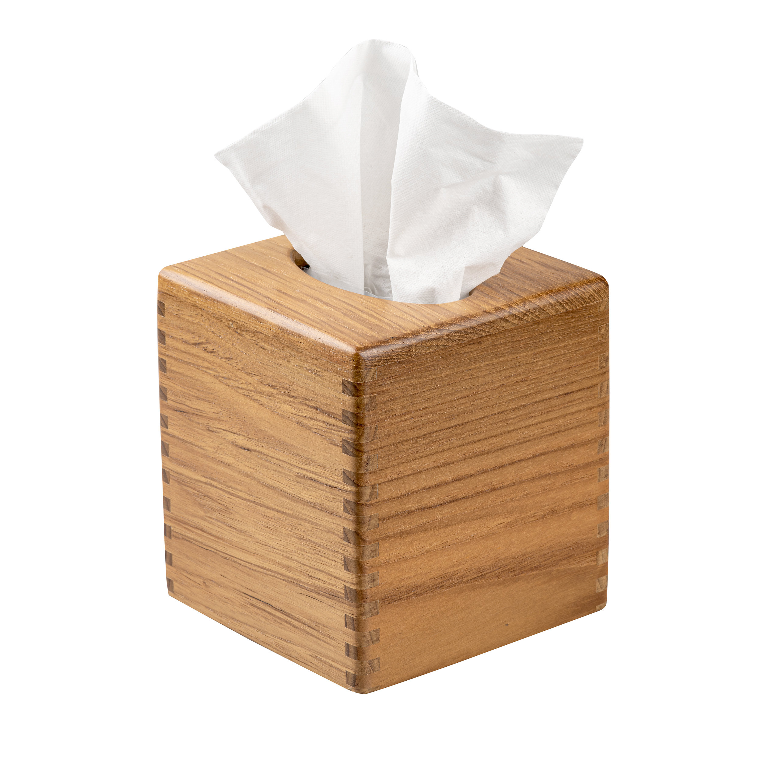 Loon Peak Clayt Traditional Solid Teak Square Tissue Box Cover ...