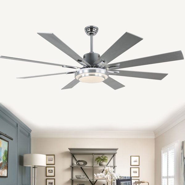 Chrome Ceiling Fans You'll Love | Wayfair