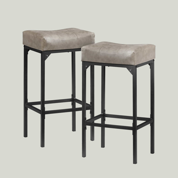 17 Stories 28.7'' Counter Stool with Metal Frame | Wayfair