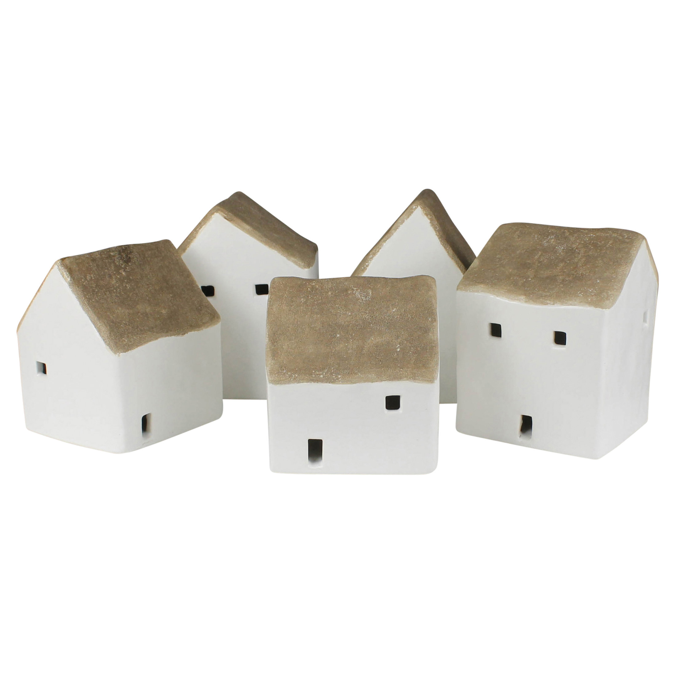 Gracie Oaks Wenslow Ceramic Cottages Set | Wayfair