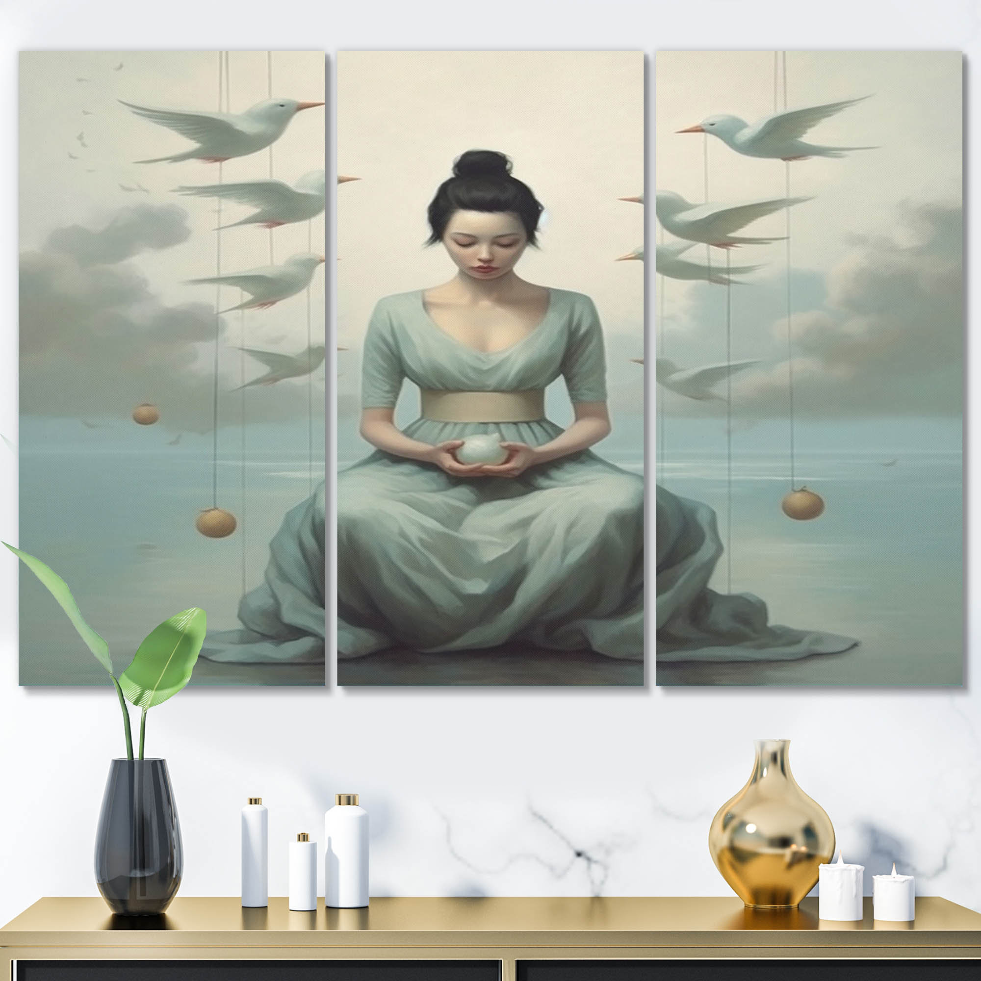Design Art Mindfulness Gracious Woman Nature Meditation - Meditation ...
