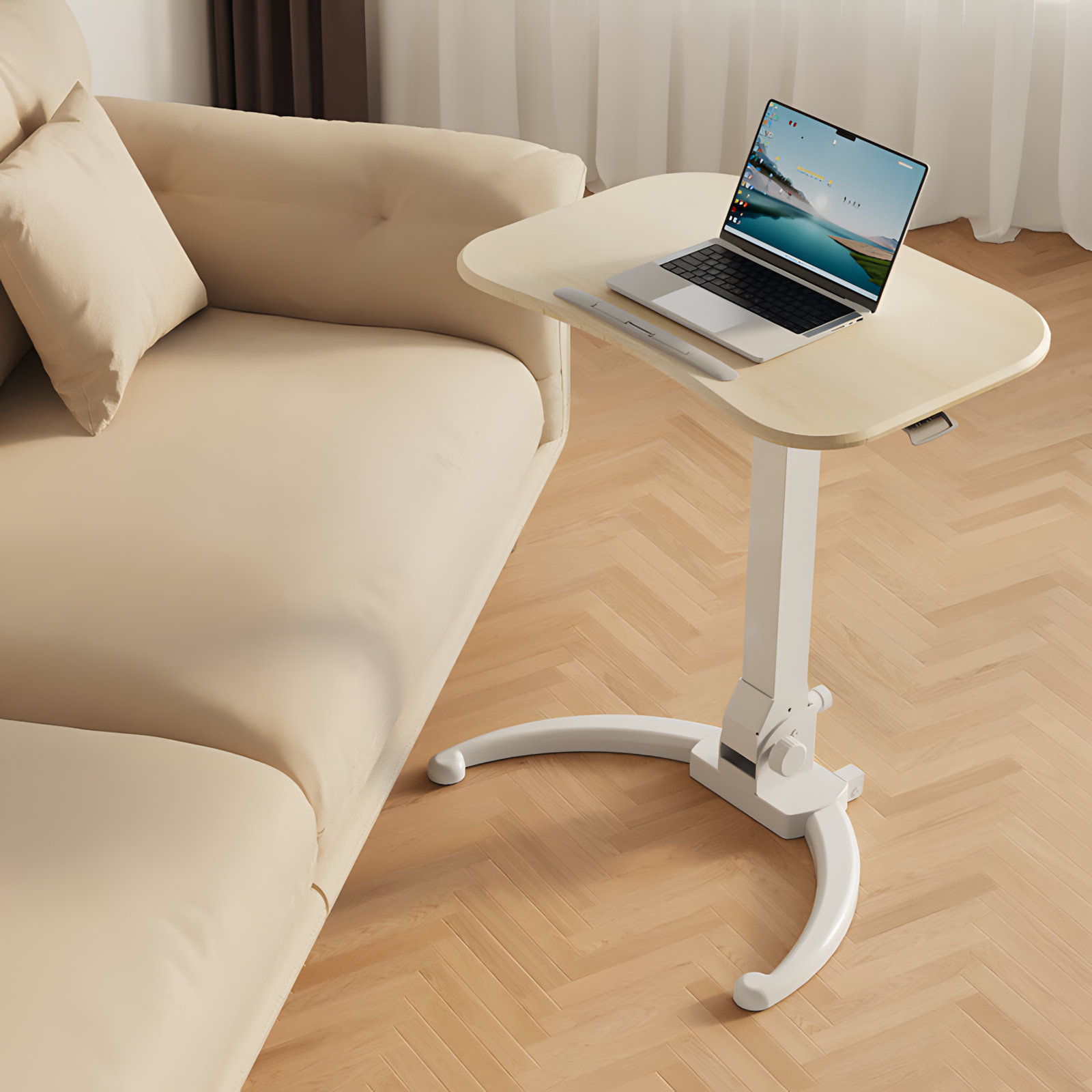 Inbox Zero Adjustable Standing Desk With Flip Top - Portable Laptop ...