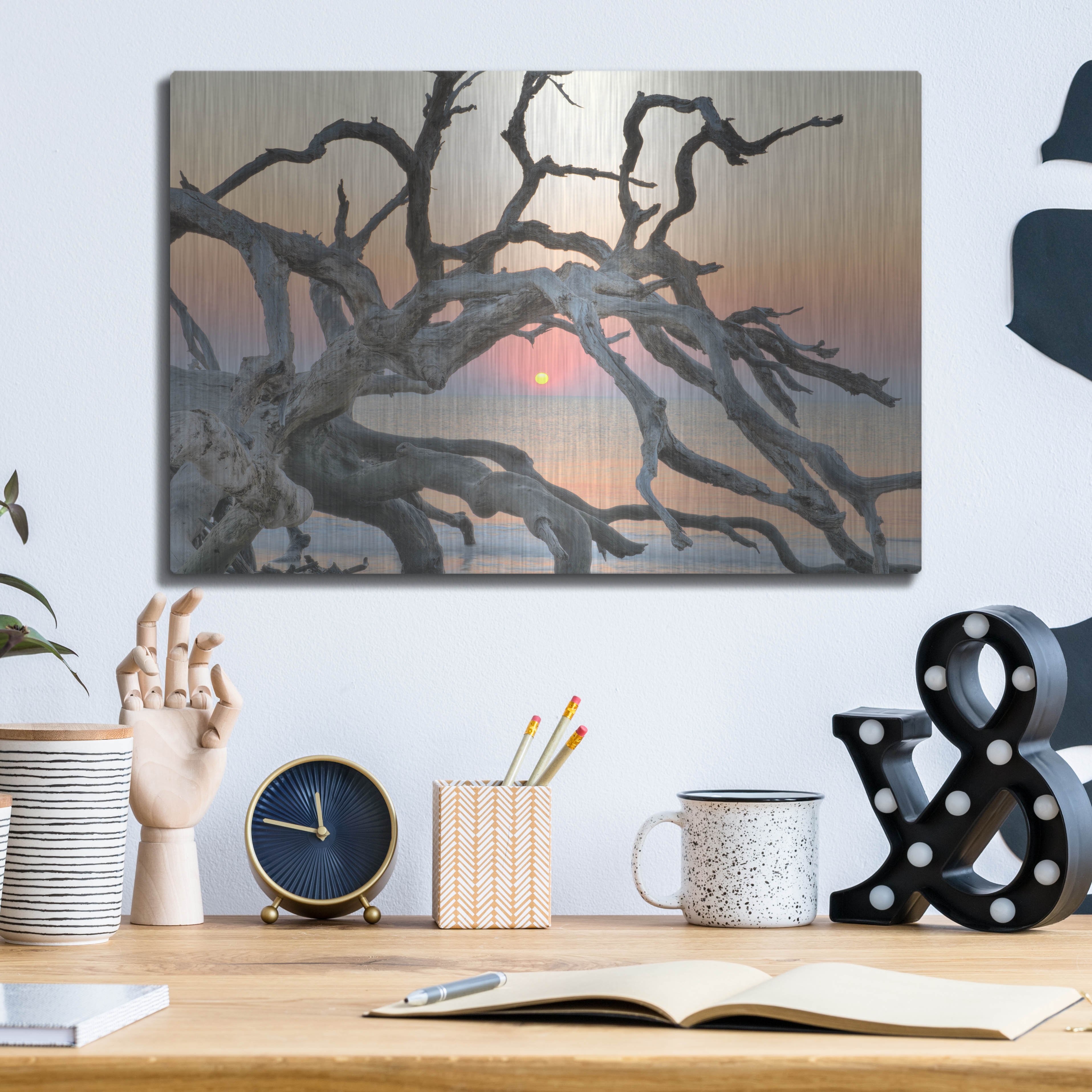 Highland Dunes Sunrise Sentinel' by Steve Vaughn, Metal Wall Art | Wayfair