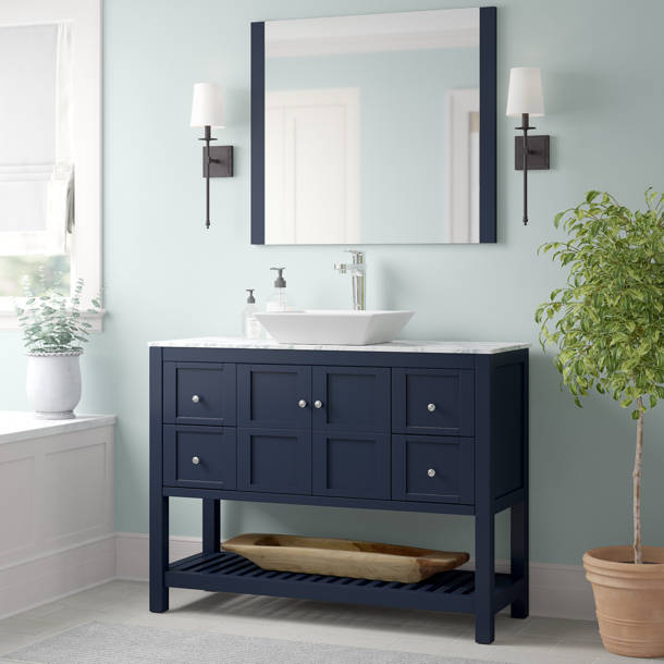 Longshore Tides Matsumura 29.5'' Single Bathroom Vanity with Ceramic ...