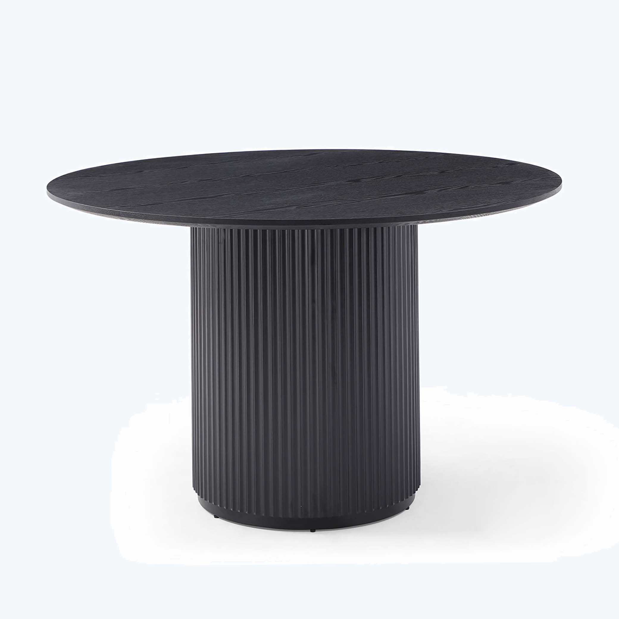 Latitude Run® Black Round Dining Table, MDF handcraft Pedestal Dining ...