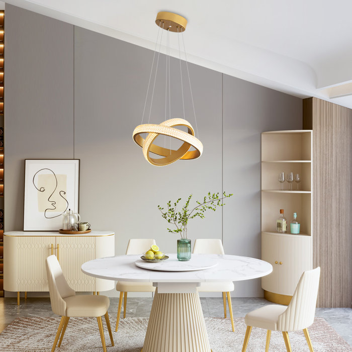 Mercer41 Modern Geometric Pendant Light - DIY Acrylic LED Chandelier ...