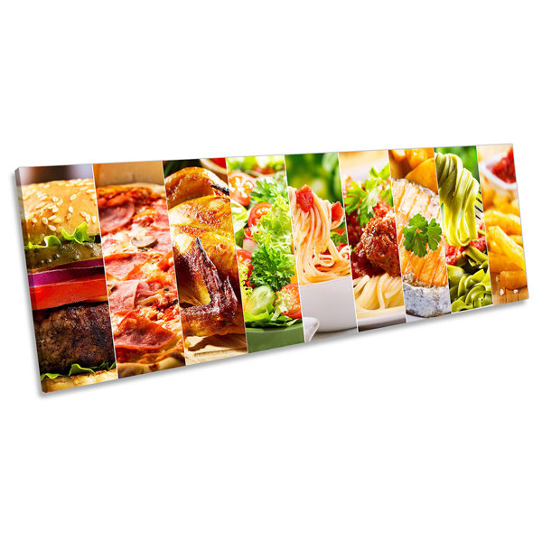 Ebern Designs Various Foods Kitchen Collage - Wrapped Canvas Panoramic ...