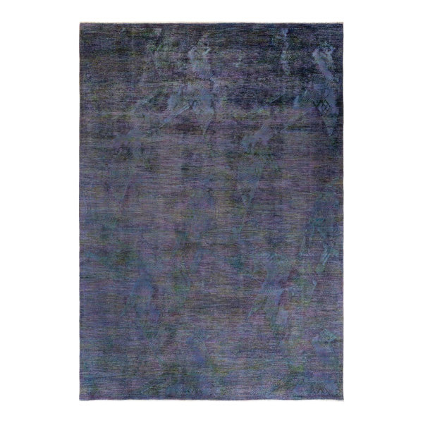 Isabelline Zarious One-of-a-Kind 9' X 12'9" Wool Area Rug Purple | Wayfair