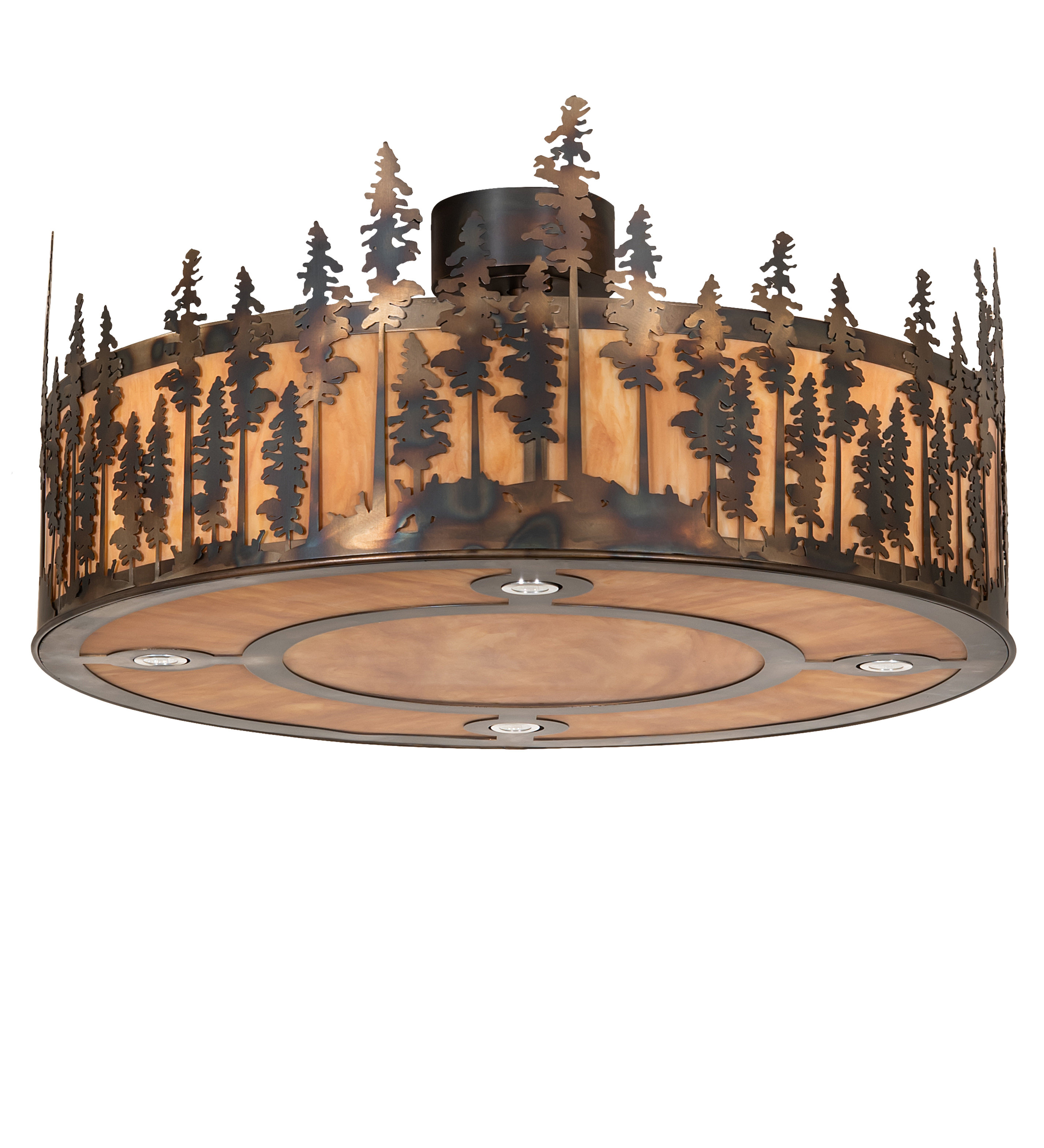 Loon Peak® 36" Wide Personalized Adirondack Bank Pendant | Wayfair