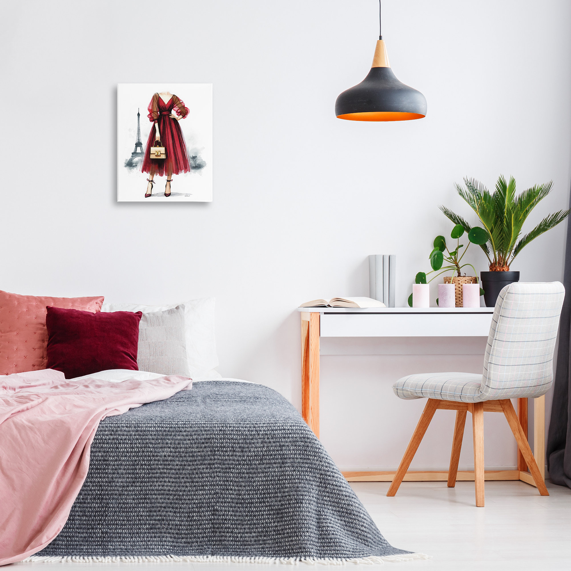 House of Hampton® Parisian Girl in Dress Canvas Wall Art by Amanda ...