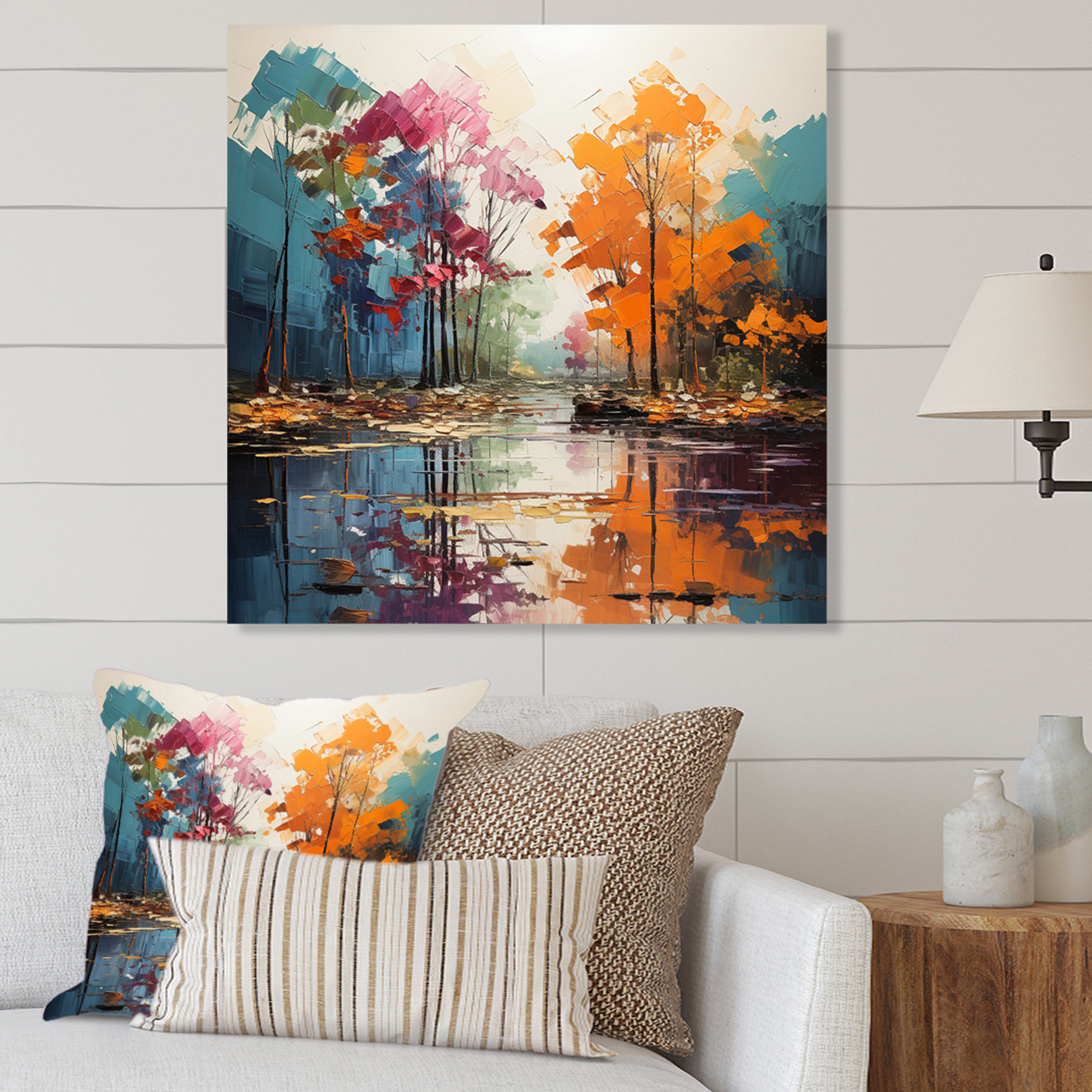 Winston Porter Yellow Pink Neo Primal Forest Collage - Forest Metal ...