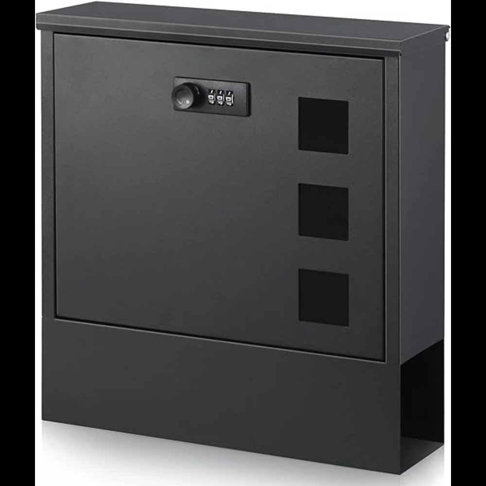Invenitiah Mailbox With Combination Lock,Large Capacity Wall Mounted ...