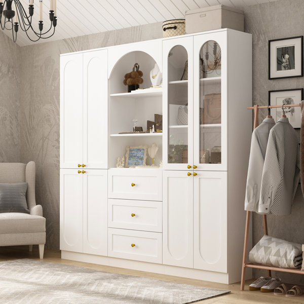 Latitude Run® Elegent Wardrobe With Strong Storage And White Finish ...