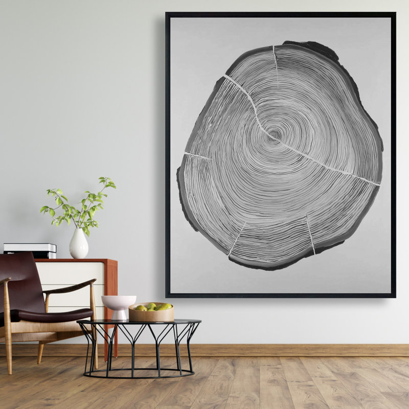 Begin Edition International Inc. " Grayscale Oval Shaped Tree Slab " on ...