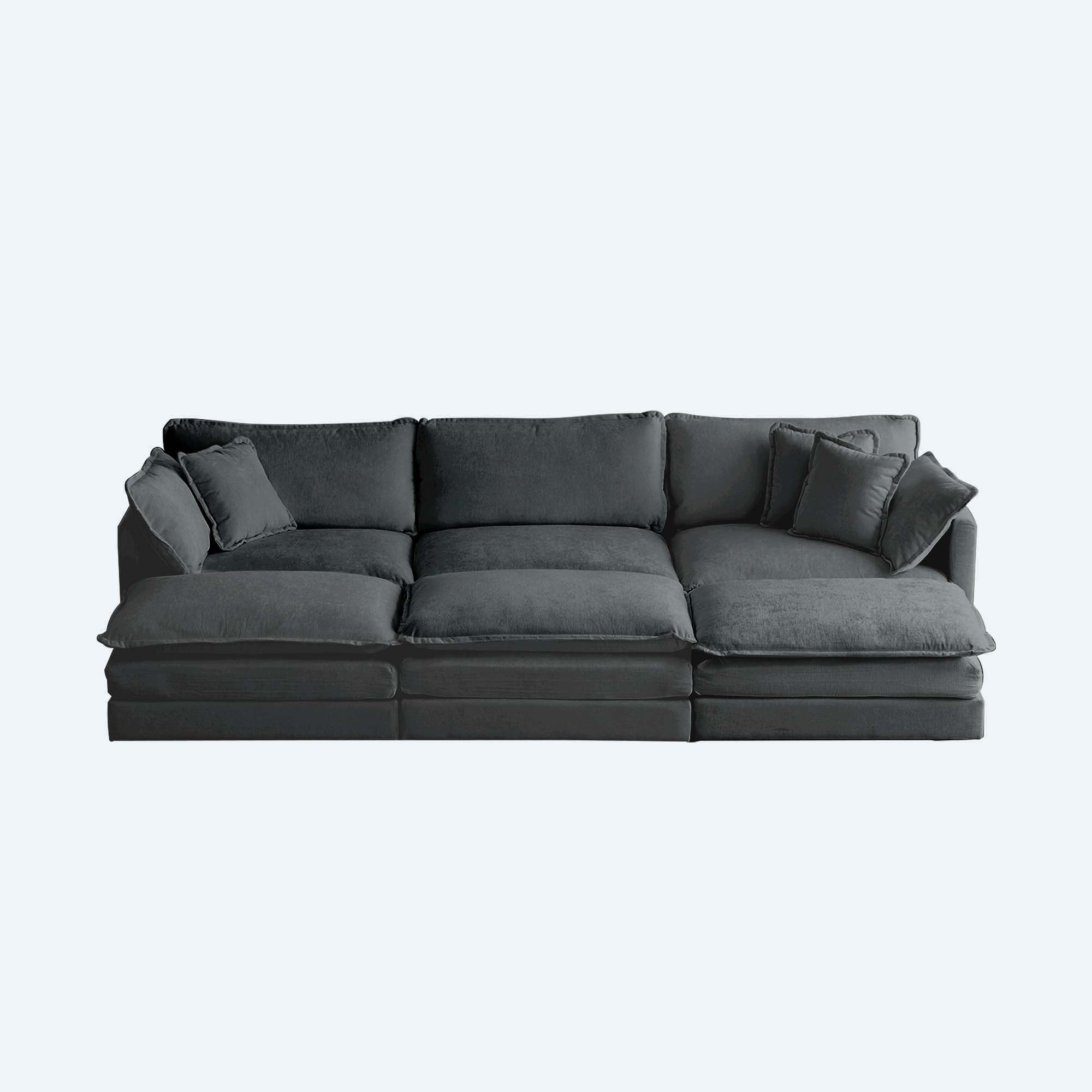 Hokku Designs Comfortable Deep Seat Reversible Modular 6 Seater ...