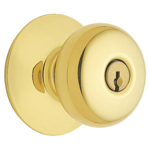 Schlage Plymouth Bed and Bath Lock Knob with Addison Trim & Reviews ...