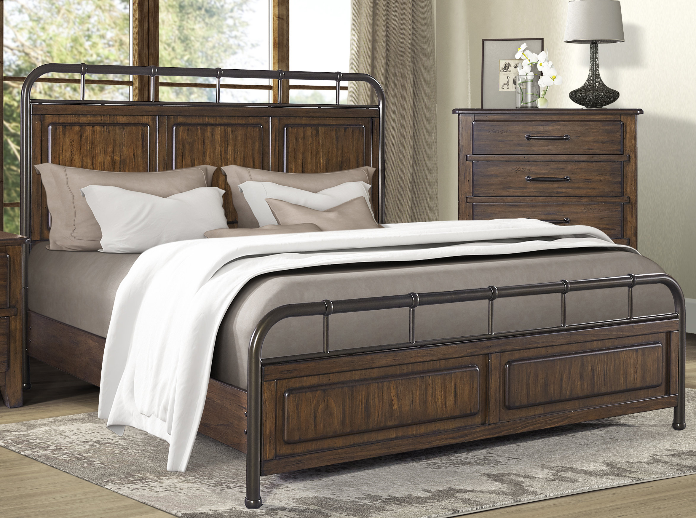 Millwood Pines Geonna Panel Bed | Wayfair
